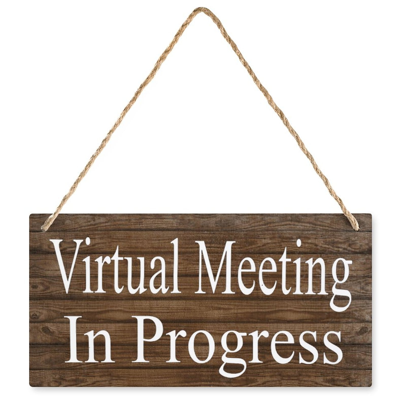 Wood Decor Sign Virtual Meeting In Progress Wood Office Zoom Door Sign ...