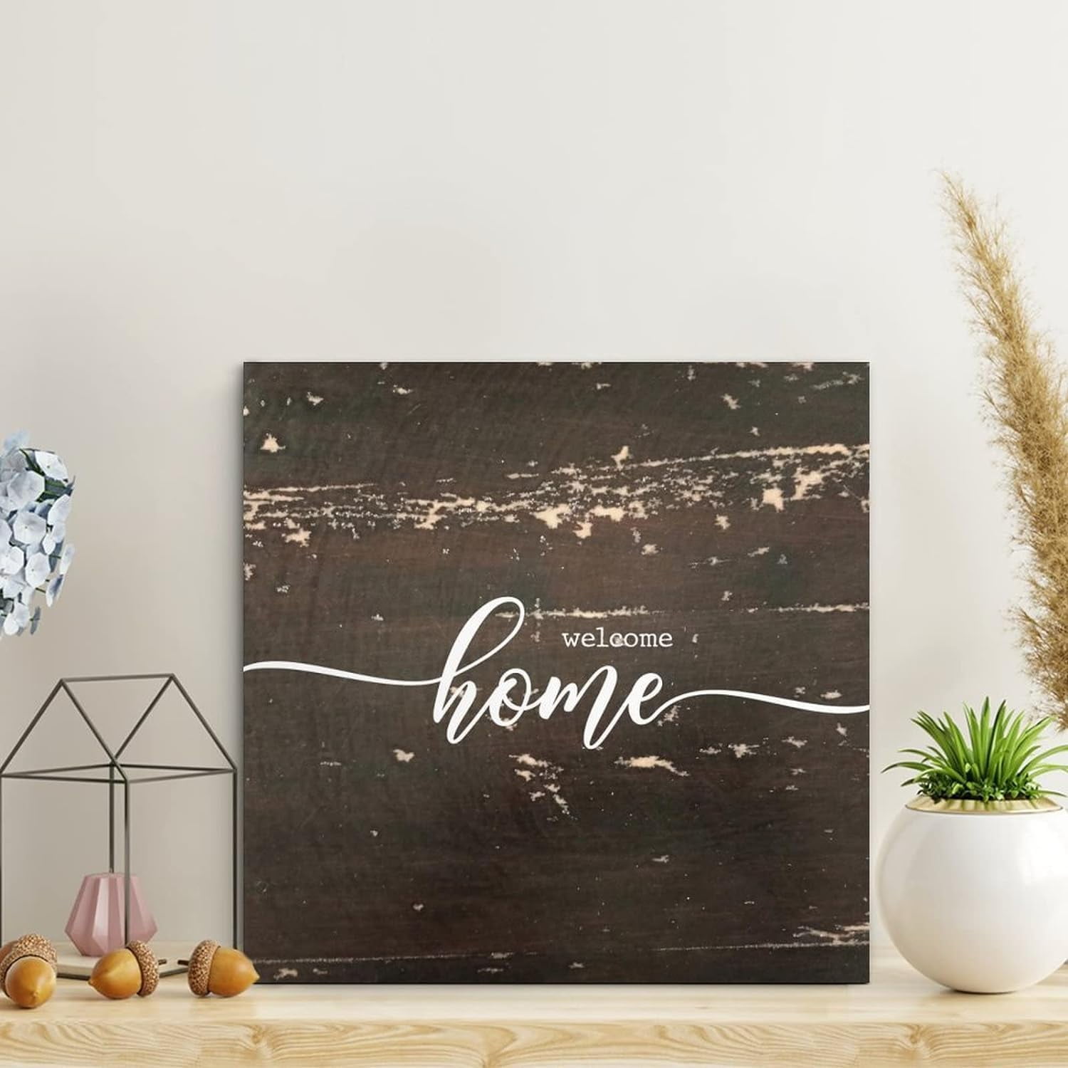 Wood Decor for Table Modern Rustic Welcome Home Wood Signs Family ...