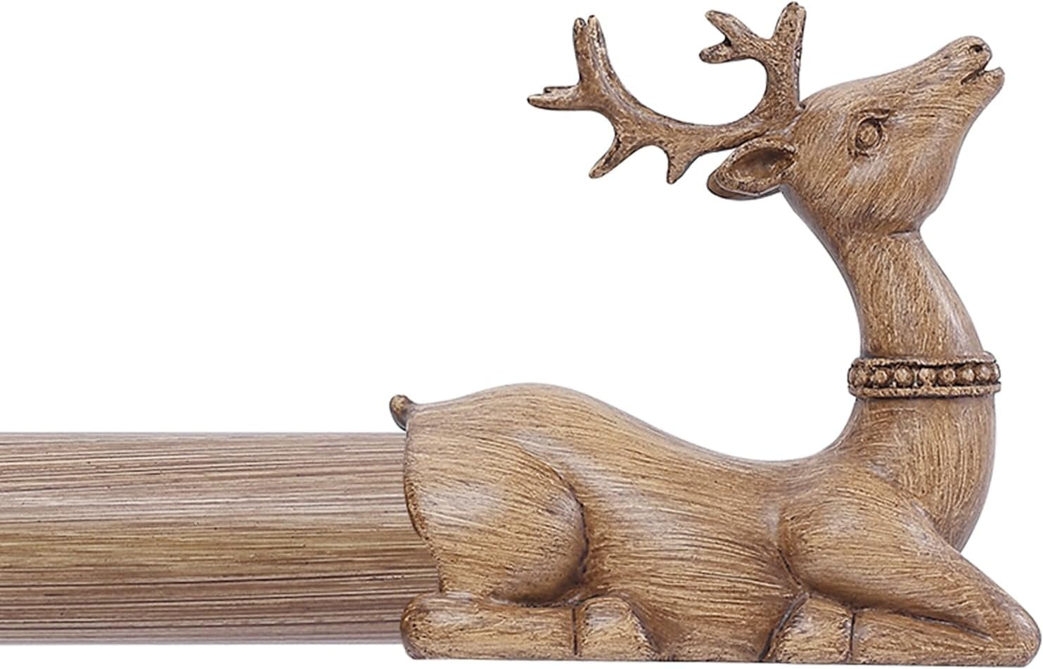 Wood Decorative Curtain Rods for Windows:72-144 Inch Wooden Boho ...