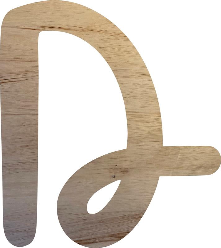 Wood Decorative Letter D, Craft 11'' Tall Alphabet A-Z, Wall Hanging ...