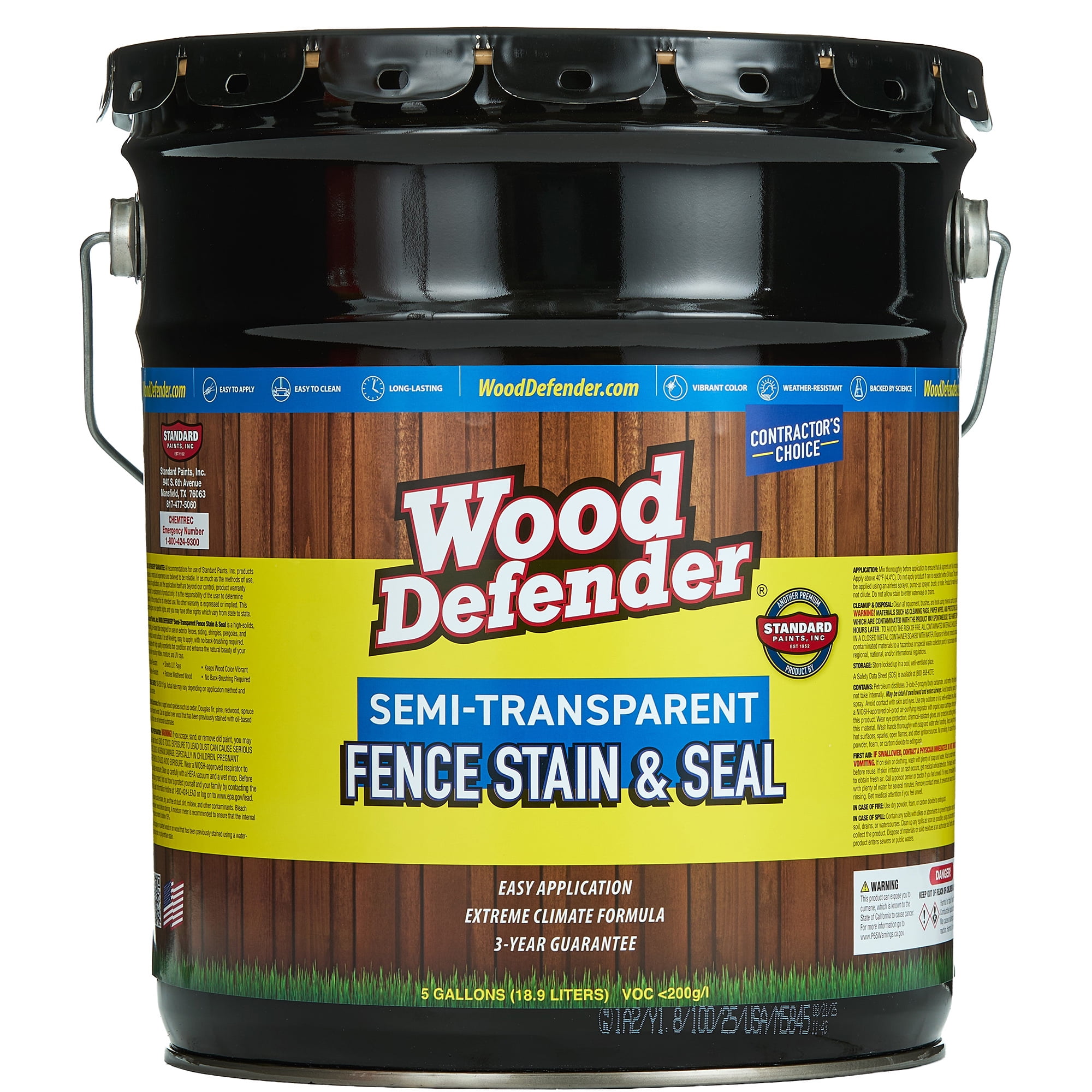 Wood Defender Semi-transparent Fence Stain DARK SIERRA 5 gal - Walmart.com