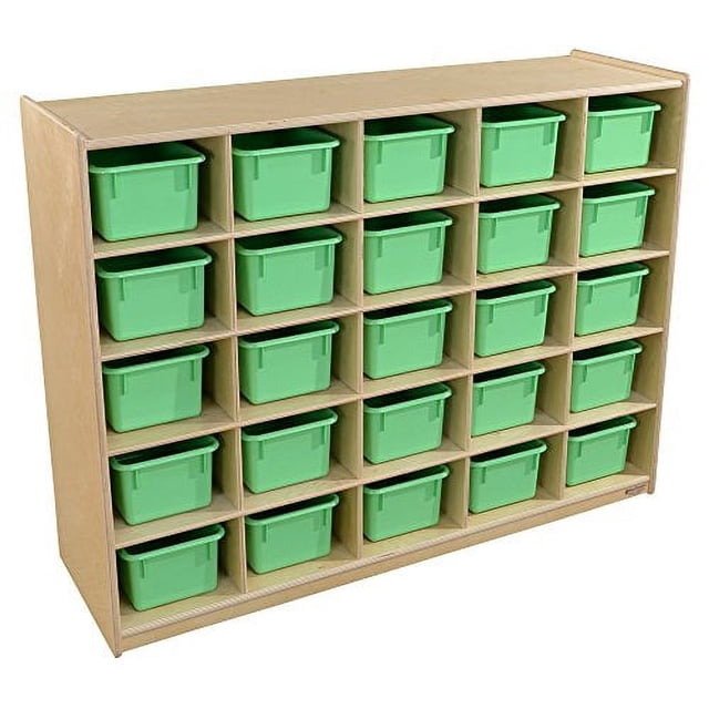 Wood Designs 16009LG 25 Tray Storage with Lime Green Trays - Walmart ...