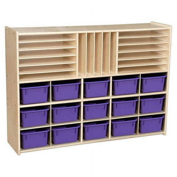 Wood Designs 32 Compartment Cubby with Trays - Walmart.com