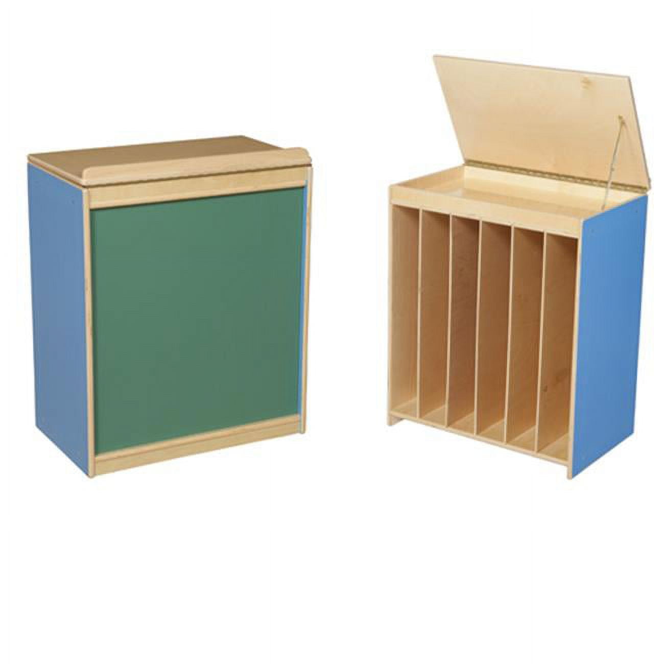 Wood Designs 34100B Blueberry Big Book Storage Display With Chalkboard ...