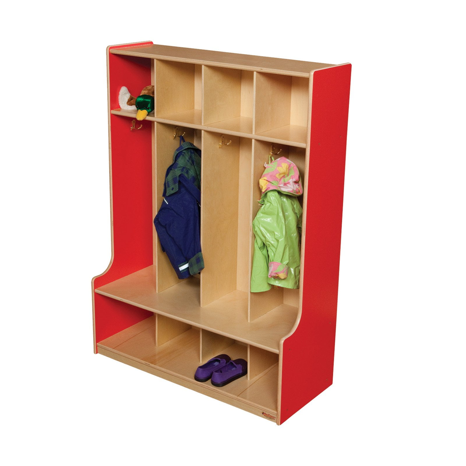 Wood Designs 4 Section Seat Locker - Walmart.com
