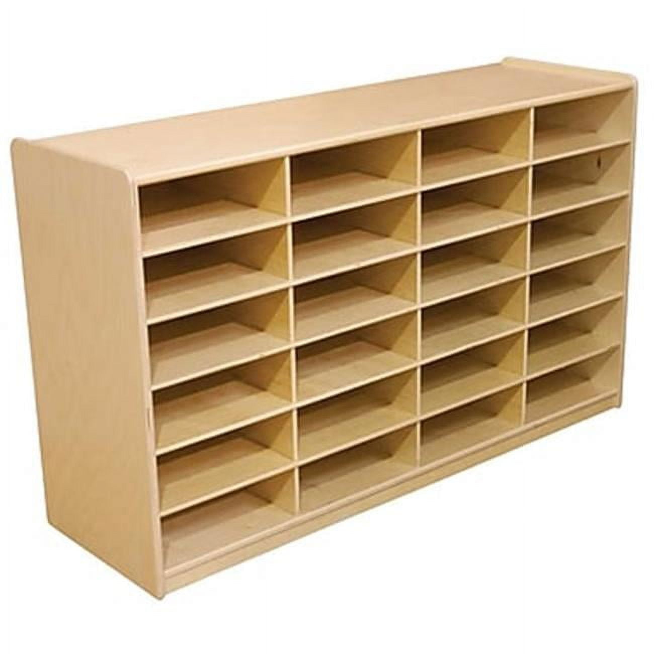 Wood Designs Circular Double Sided 6 Compartment Shelving Unit with ...