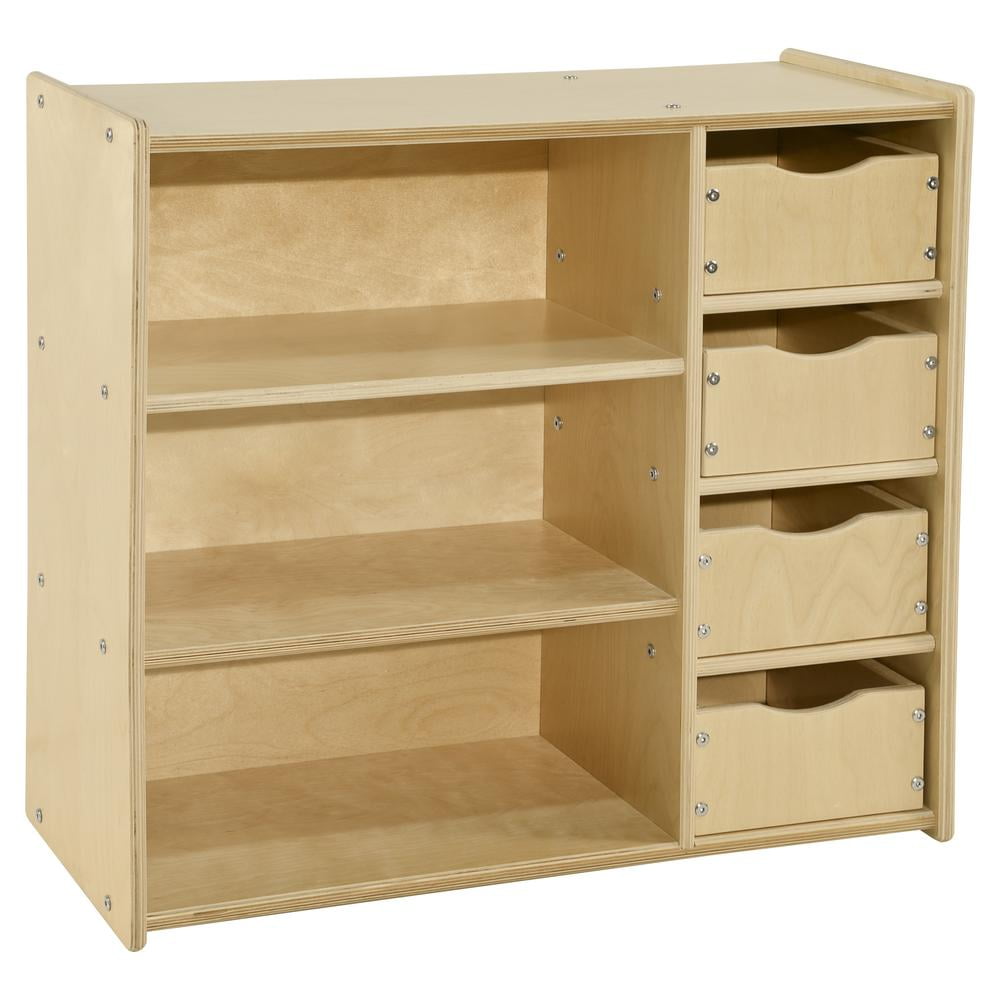 Wood Designs Contender Home Wooden Display Storage Shelving Unit ...