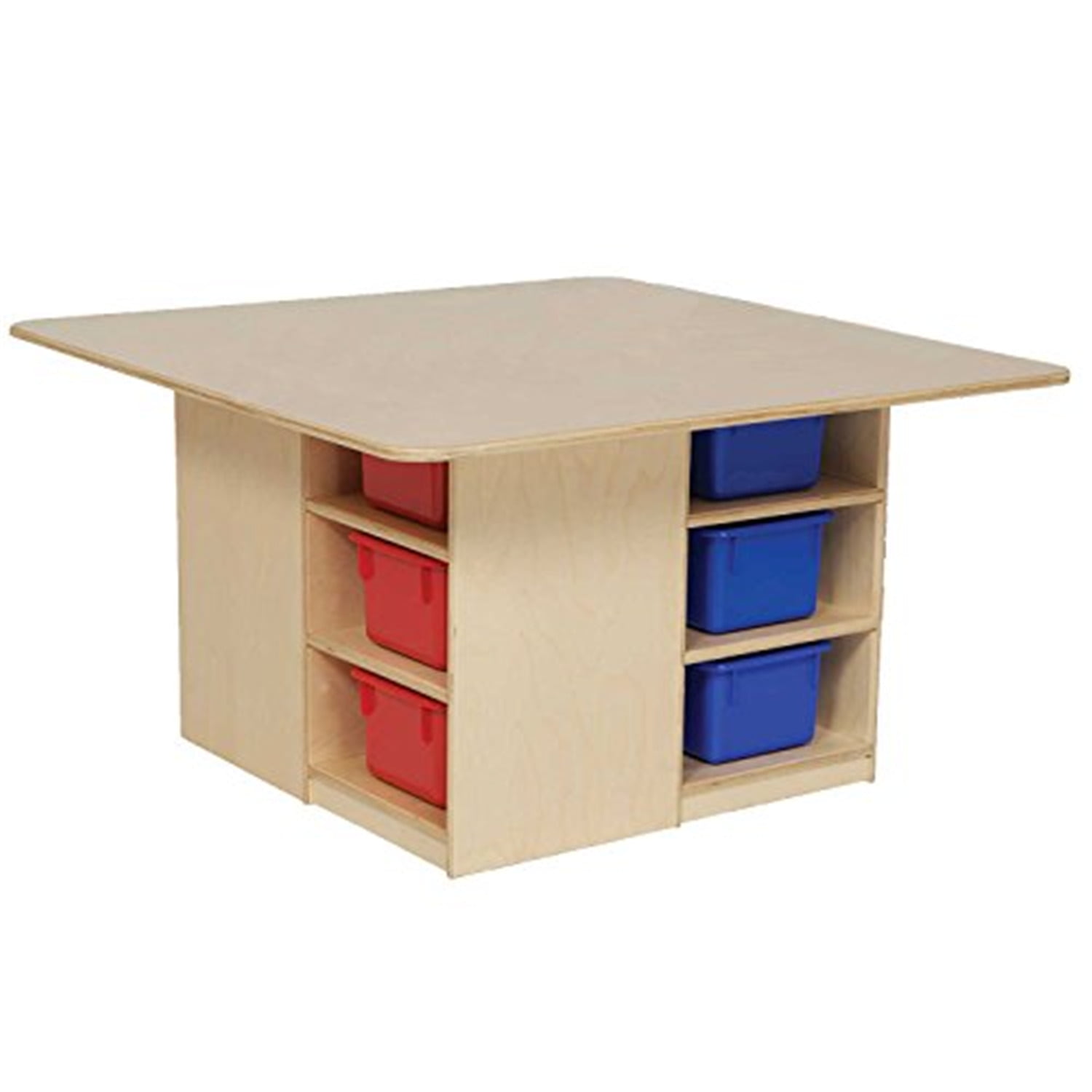Wood Designs Cubbie Table With Assorted Color Trays - Assorted Colors ...