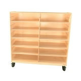 Wood Designs Adjustable Folding Rest Mat Storage with Shelves & Swivel ...