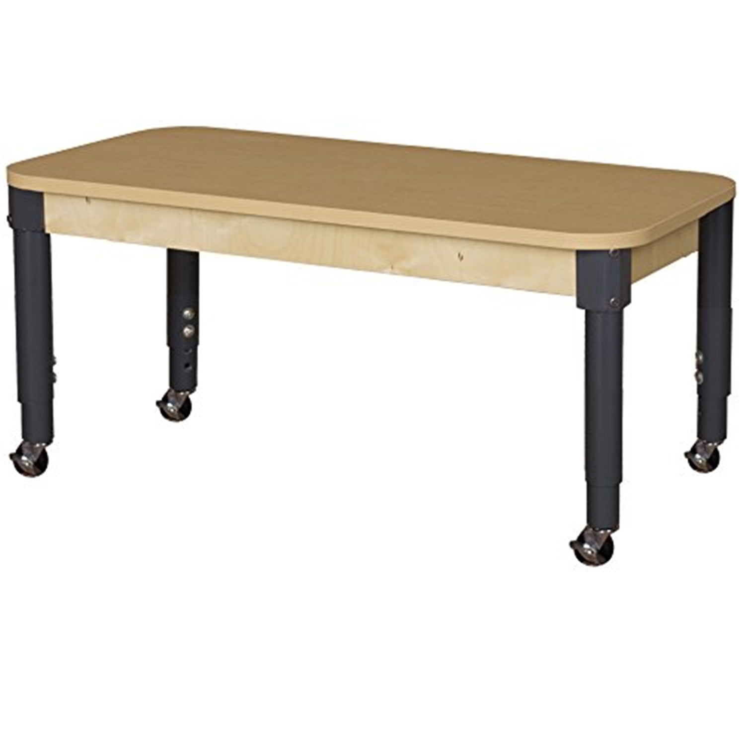 Wood Designs Mobile Rectangle High Pressure Laminate Table With ...