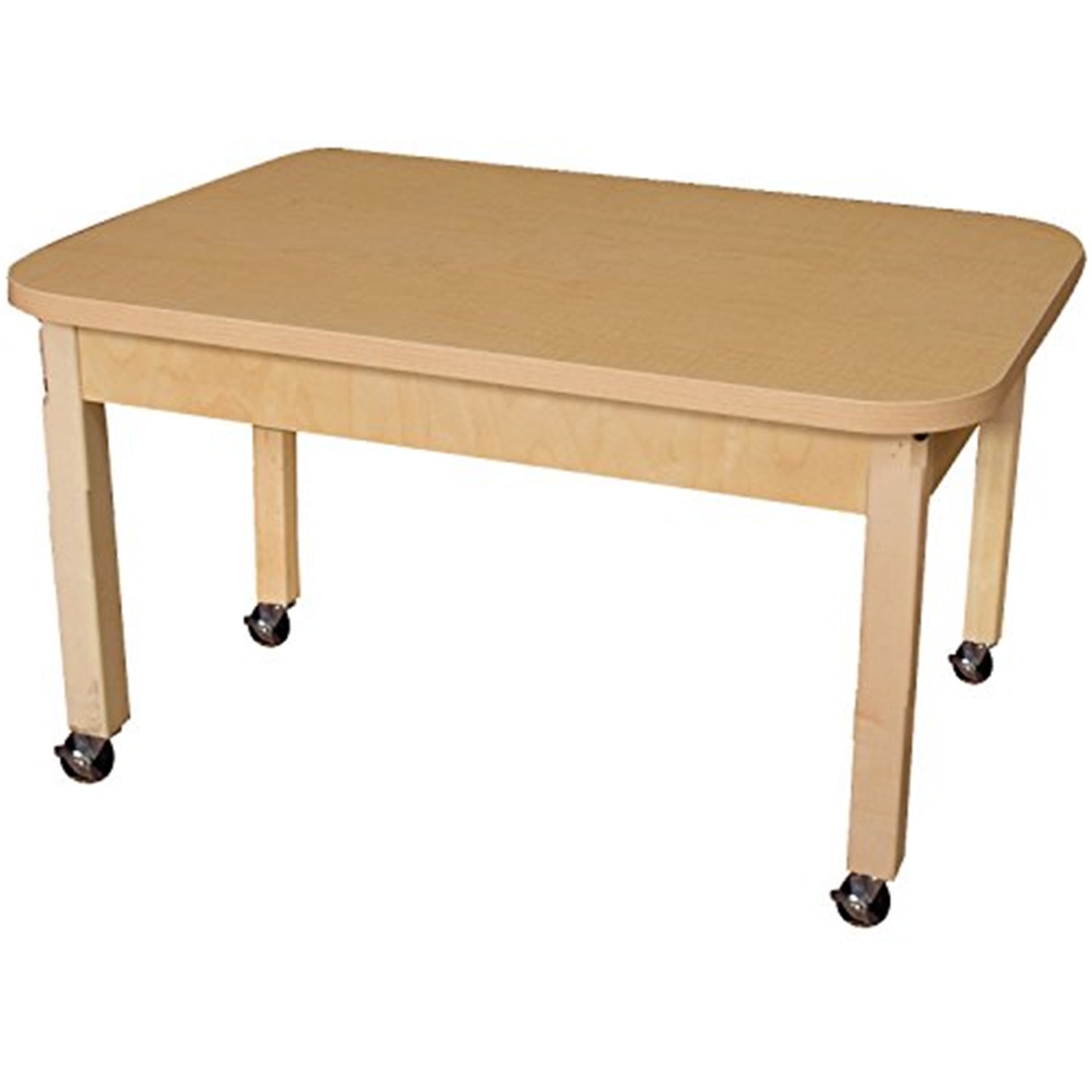 Wood Designs Mobile Rectangle High Pressure Laminate Table With ...
