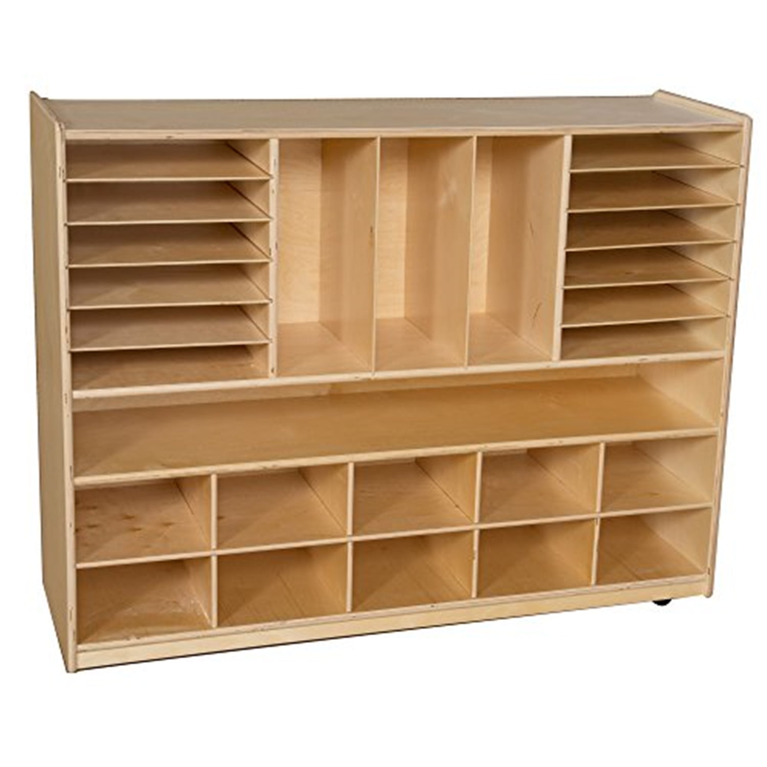 Wood Designs Multi-Storage Child's Cubby with Dimensions 48W x 15D x ...
