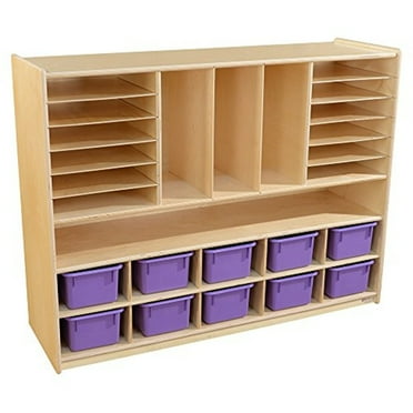 Wood Designs Multi-Storage Child's Cubby with Dimensions 48W x 15D x ...