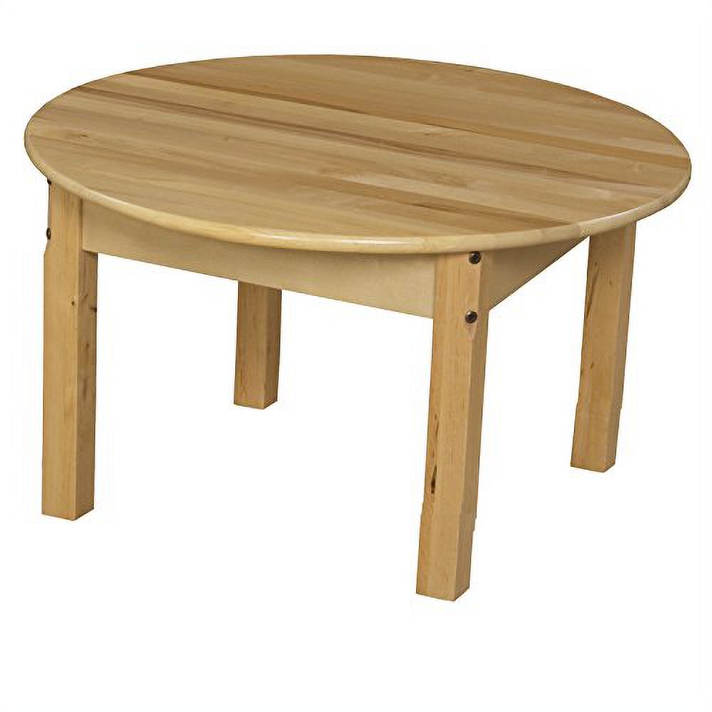 Wood Designs WD83014 30" Round Hardwood Table with 14" Legs, Natural ...