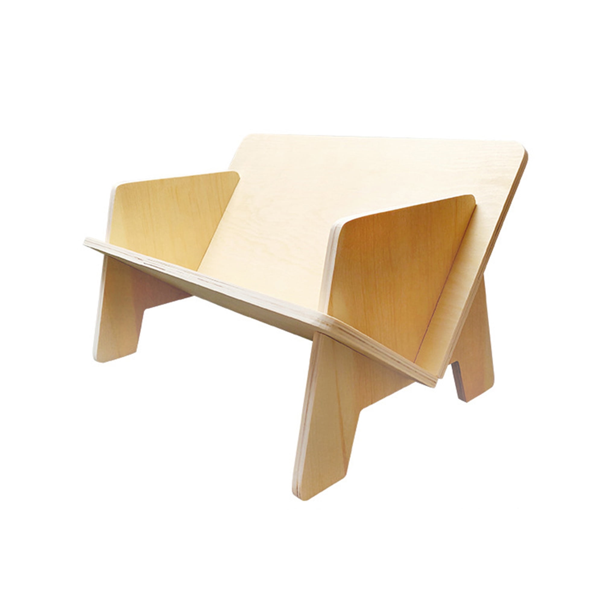 Wood Desktop Bookshelf, V-shape Tilted Decorative Storage Organizer ...