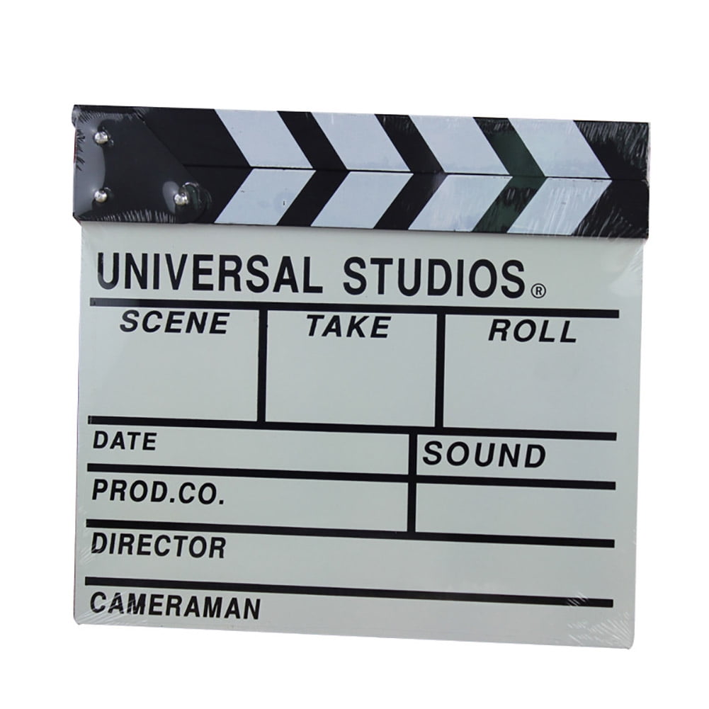 Wood Director Scene Clapperboard TV Movie Action Board Film Cut Prop ...