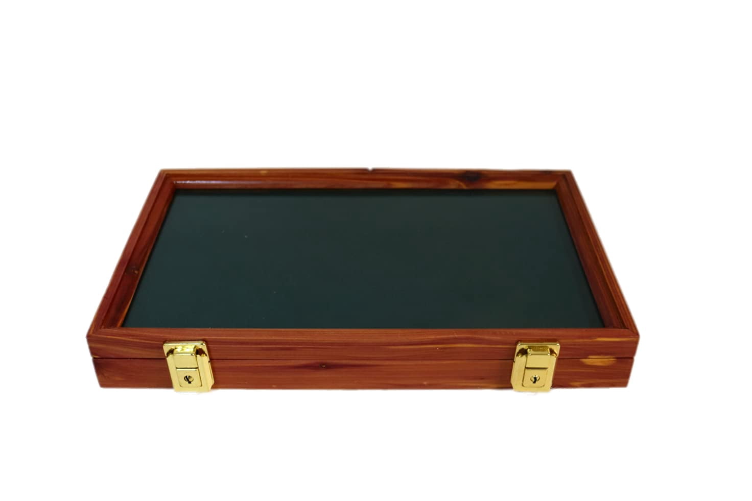 Wood Display Case for Collectibles, Knives, Arrowheads, Pins, Medals ...