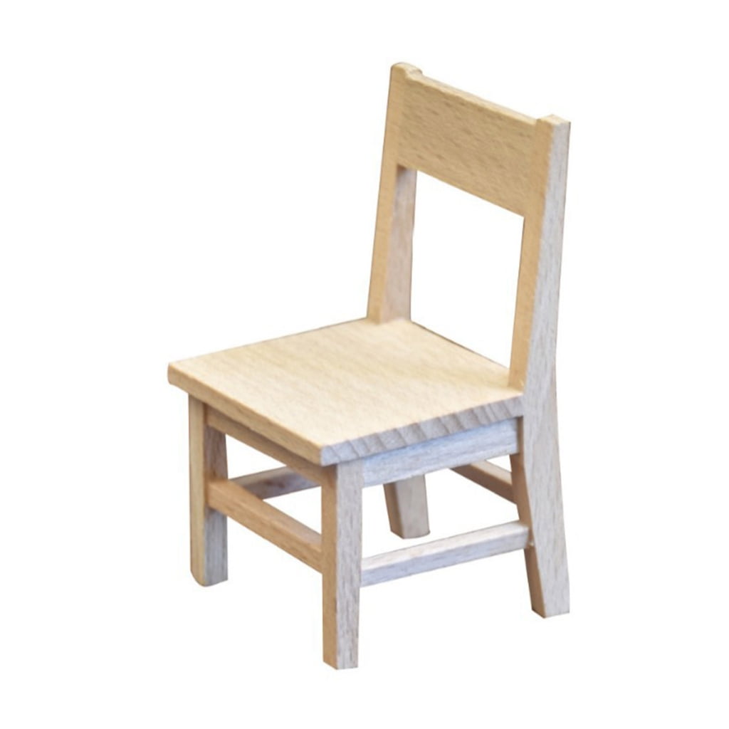 Wood Display Chair Realistic Lounger Beach Zakka Model for 1:12 Scale ...