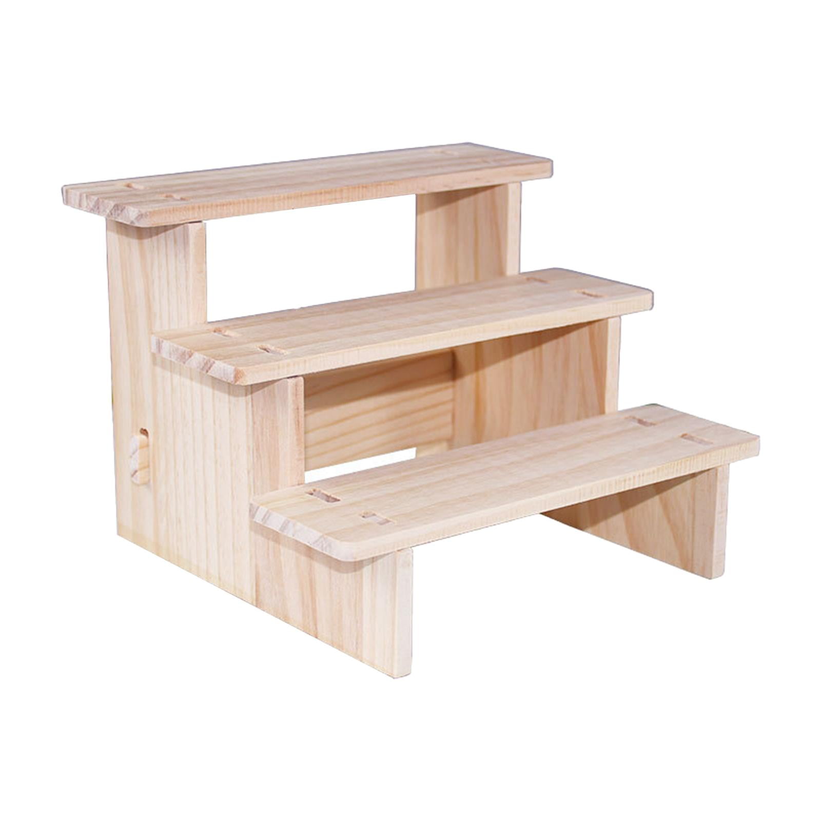 Wood Display Riser Stand Wooden Riser Display Shelf Organizer for ...