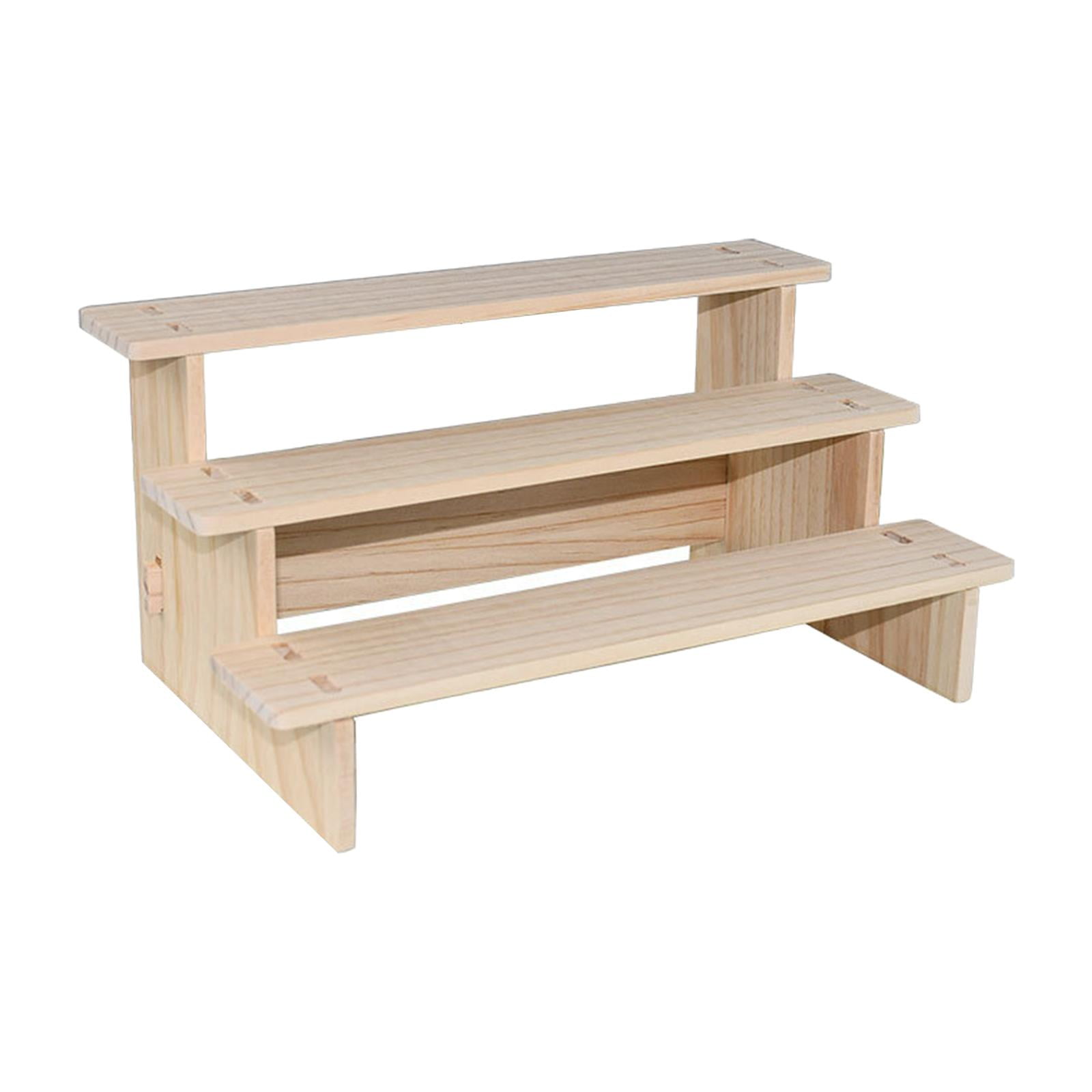 Wood Display Riser Stand Wooden Riser Display Shelf Organizer for ...