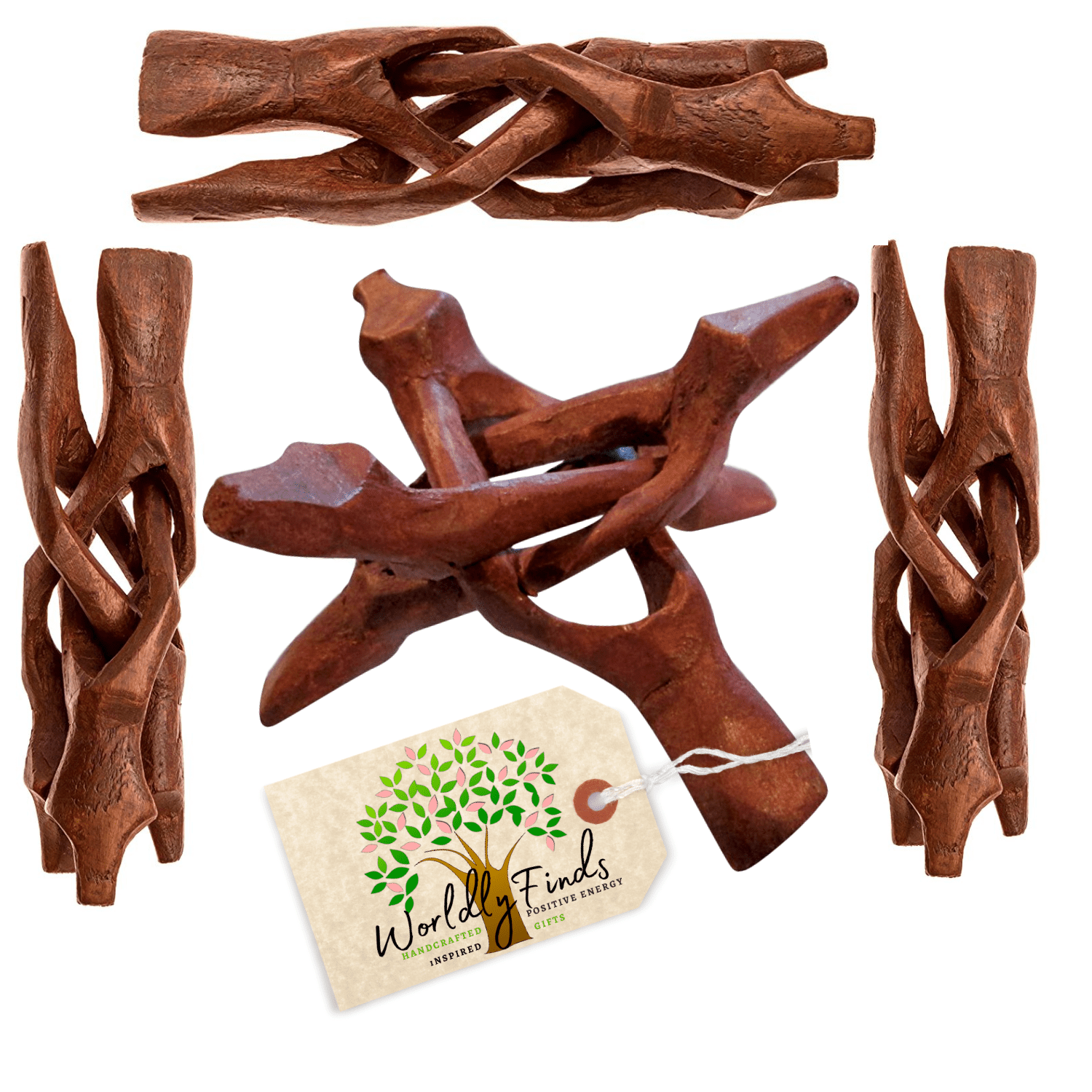 Wood Display Stand 6" - 12 Count, Wooden Cobra Stand, Artisan Hand ...