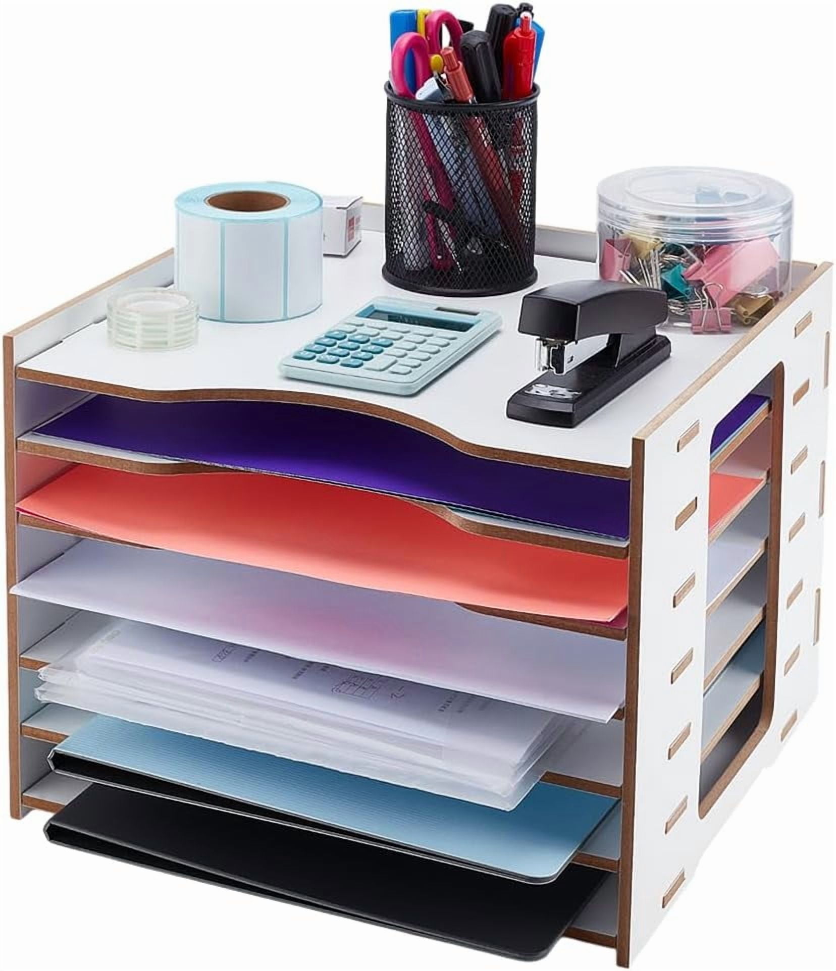 Wood Display Stands Scrapbook Paper Organizer Antique White 29.75x31 ...