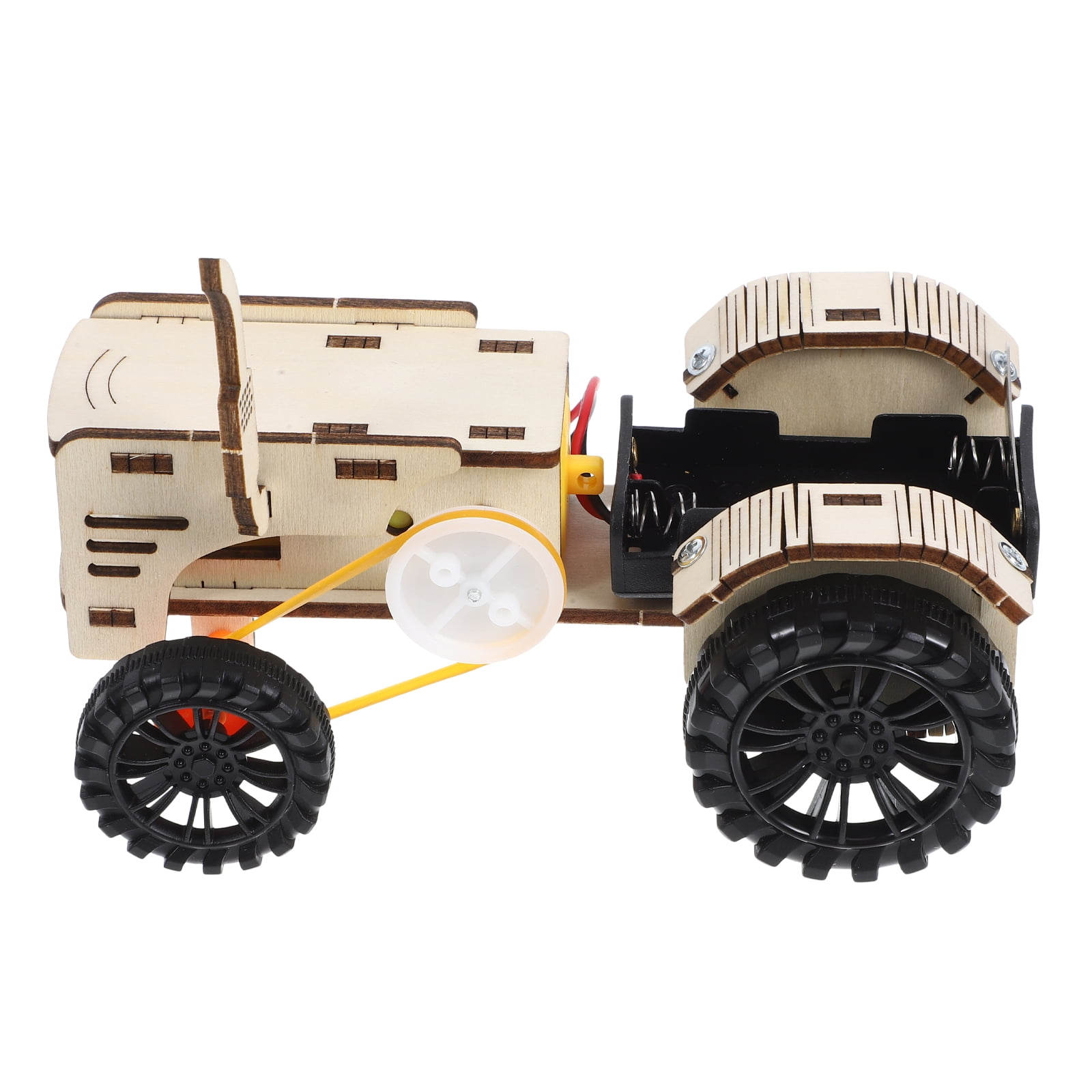 Wood Diy Tractor Kit, Children Diy Tractor Science Experiment Wooden ...