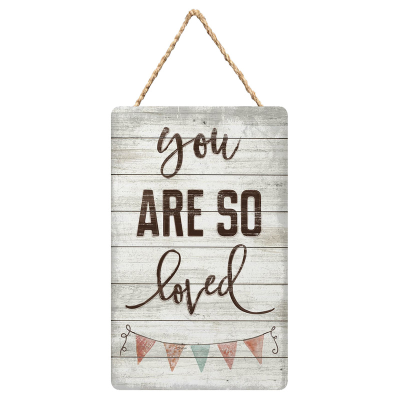 Wood Door Sign You Are So Loved Sign Hanging Printed Wooden Plaque ...