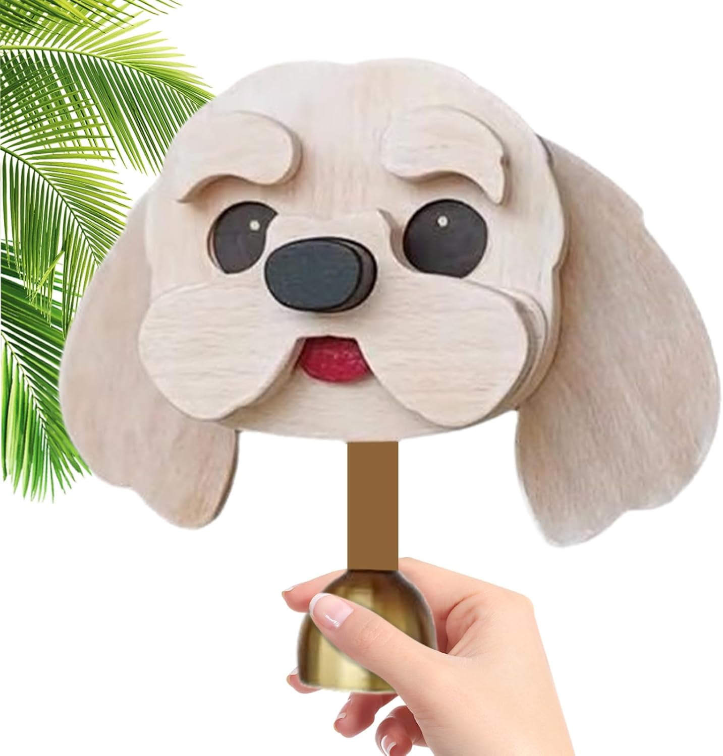 Wood Doorbell, Cartoon Dog Wooden Shopkeepers Bell, Creative Handmade ...