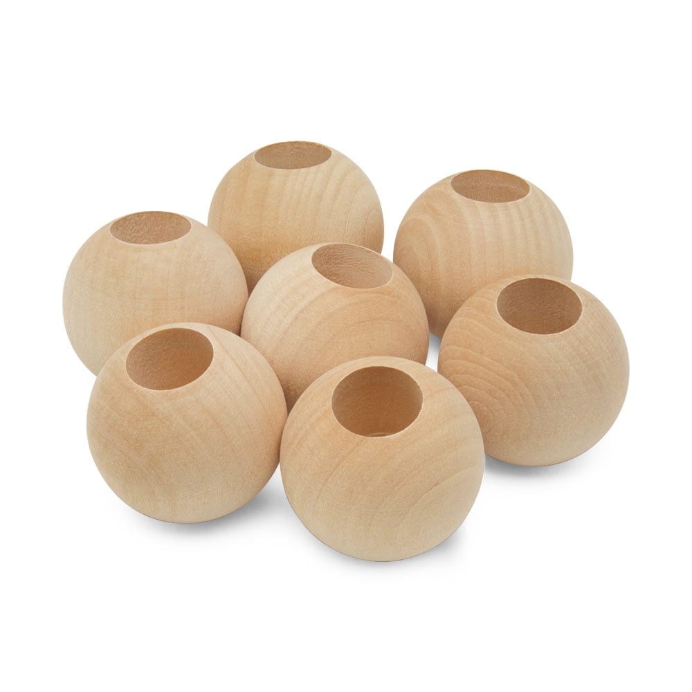 Wood Dowel Caps 1-1/2 inch Diameter with 5/8 inch Hole, 12 Unfinished ...