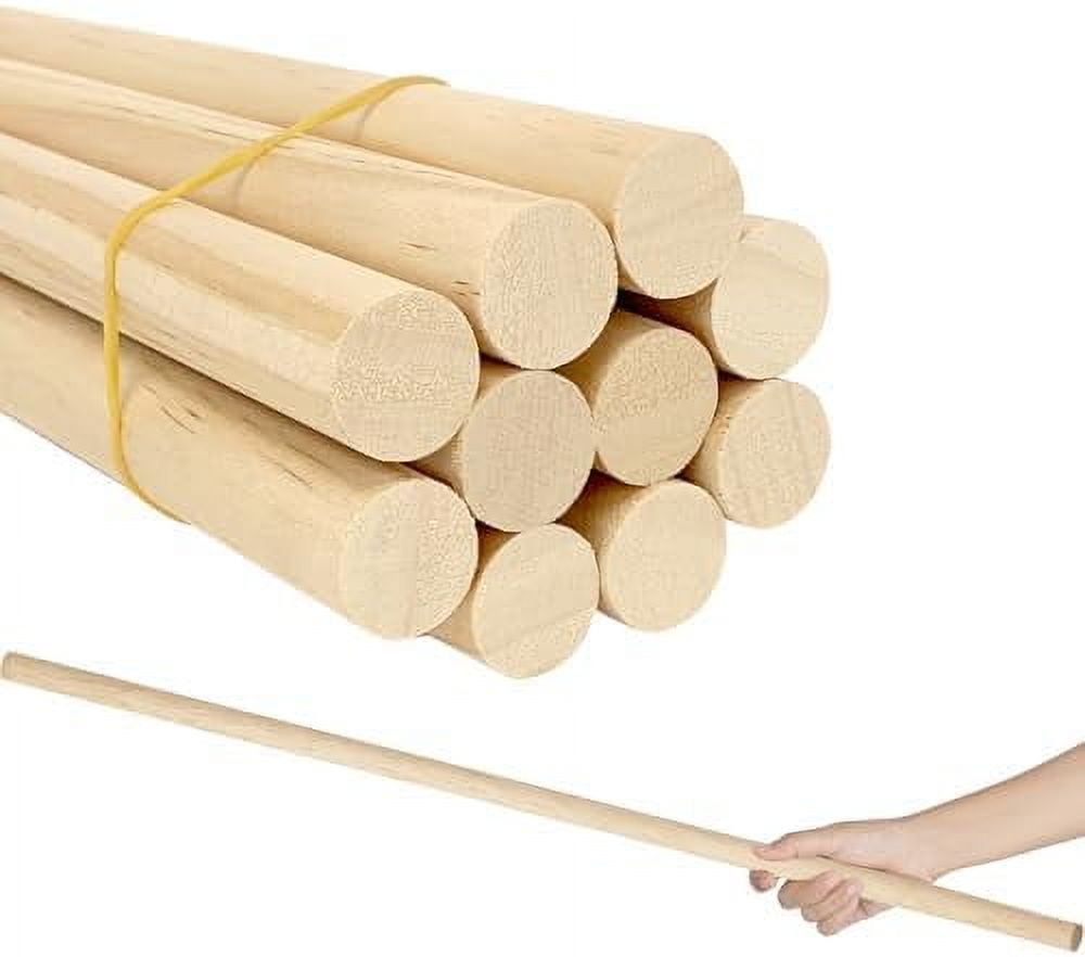 Wood Dowel Rods - 3/4 x 36 Inch Unfinished Hardwood Dowels - for ...