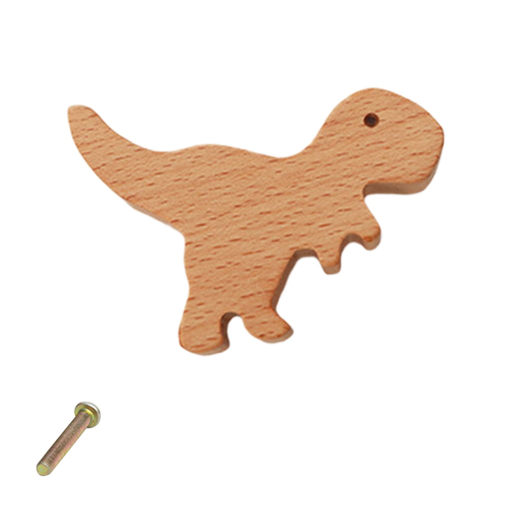 Wood Drawer Pulls Dinosaur Shape Dressers Knob Cupboard Handle Lovely ...