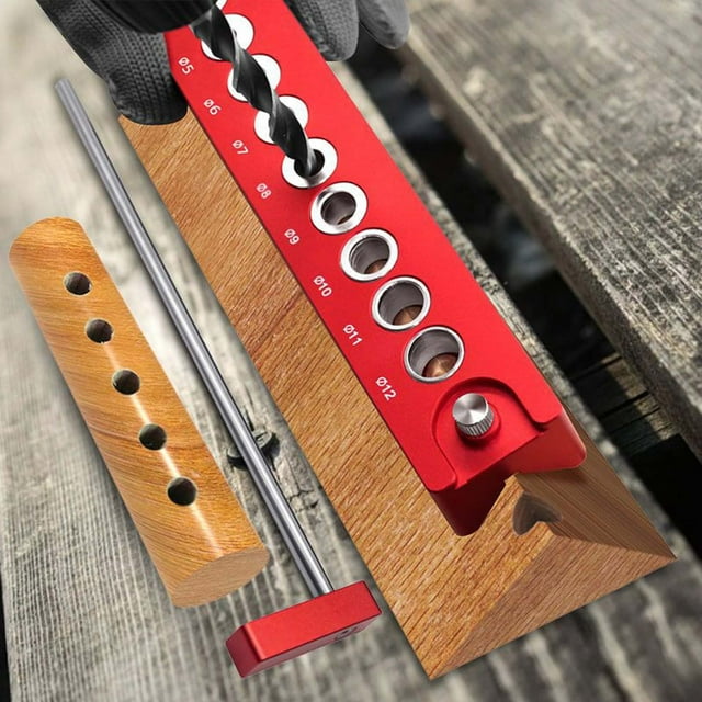 Wood Drilling Locator Puncher, Self-centering Auxiliary Tool, Heavy-duty Steel Construction ...