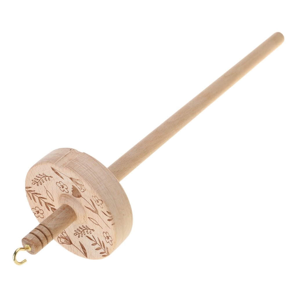 Wood Drop Spindle Spinner Wheel Yarn Wood Spindle Top Whorl Yarn ...