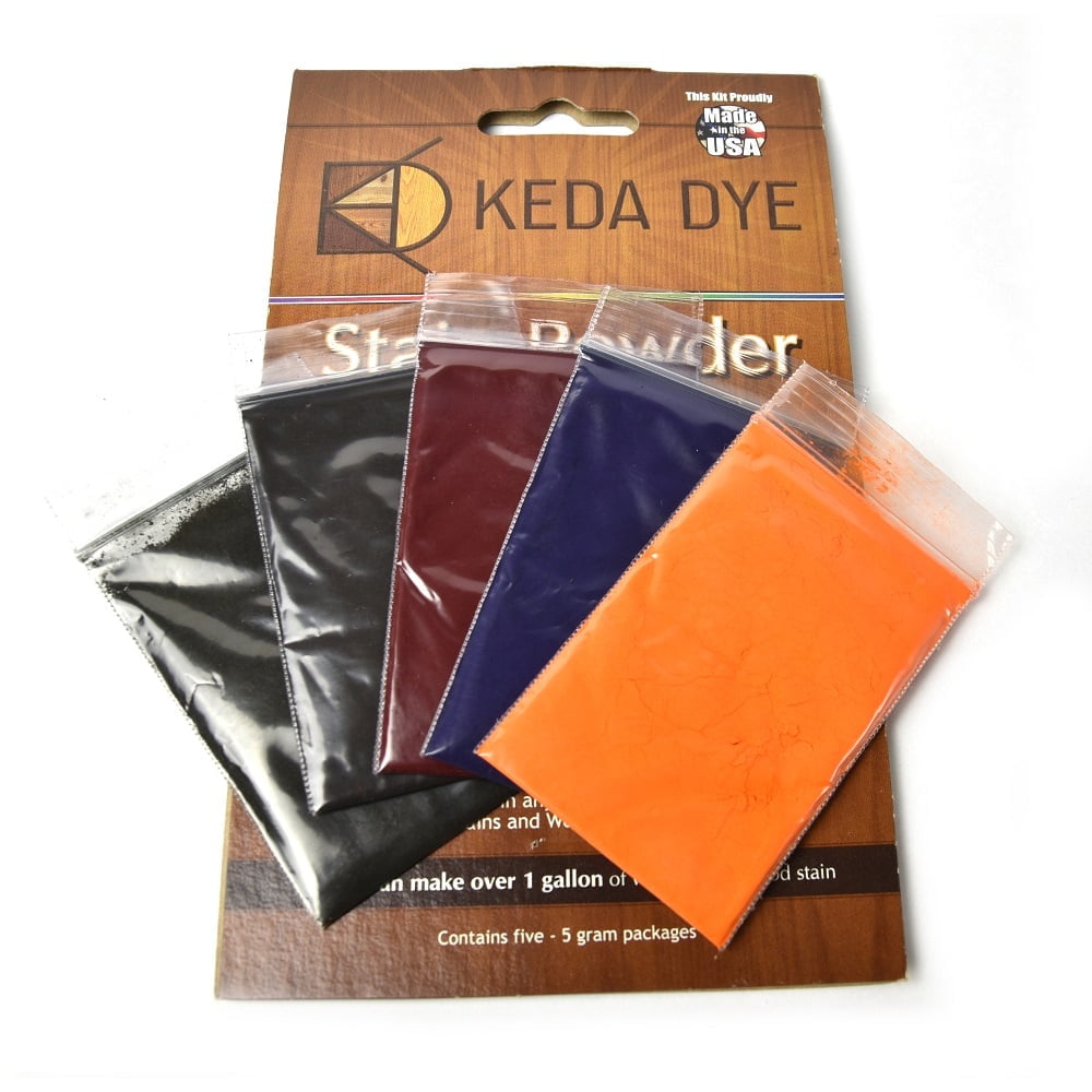 Keda Dye, Aniline Dye Wood Stain Kit, 5 Vibrant Powder Colors, Makes 5 ...