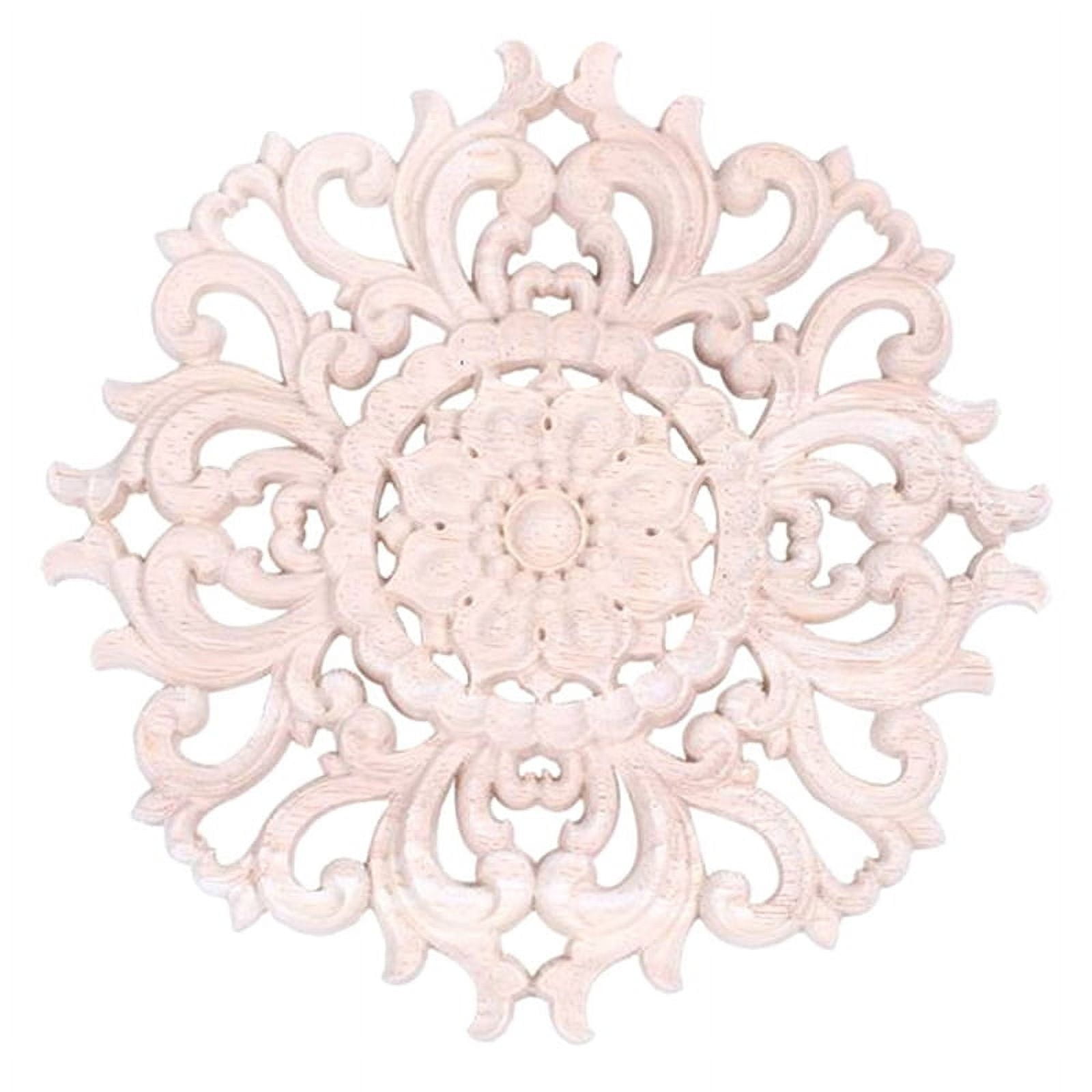 Wood Embossed Pillars Carved Decal Corner Onlay Post Shape Applique ...