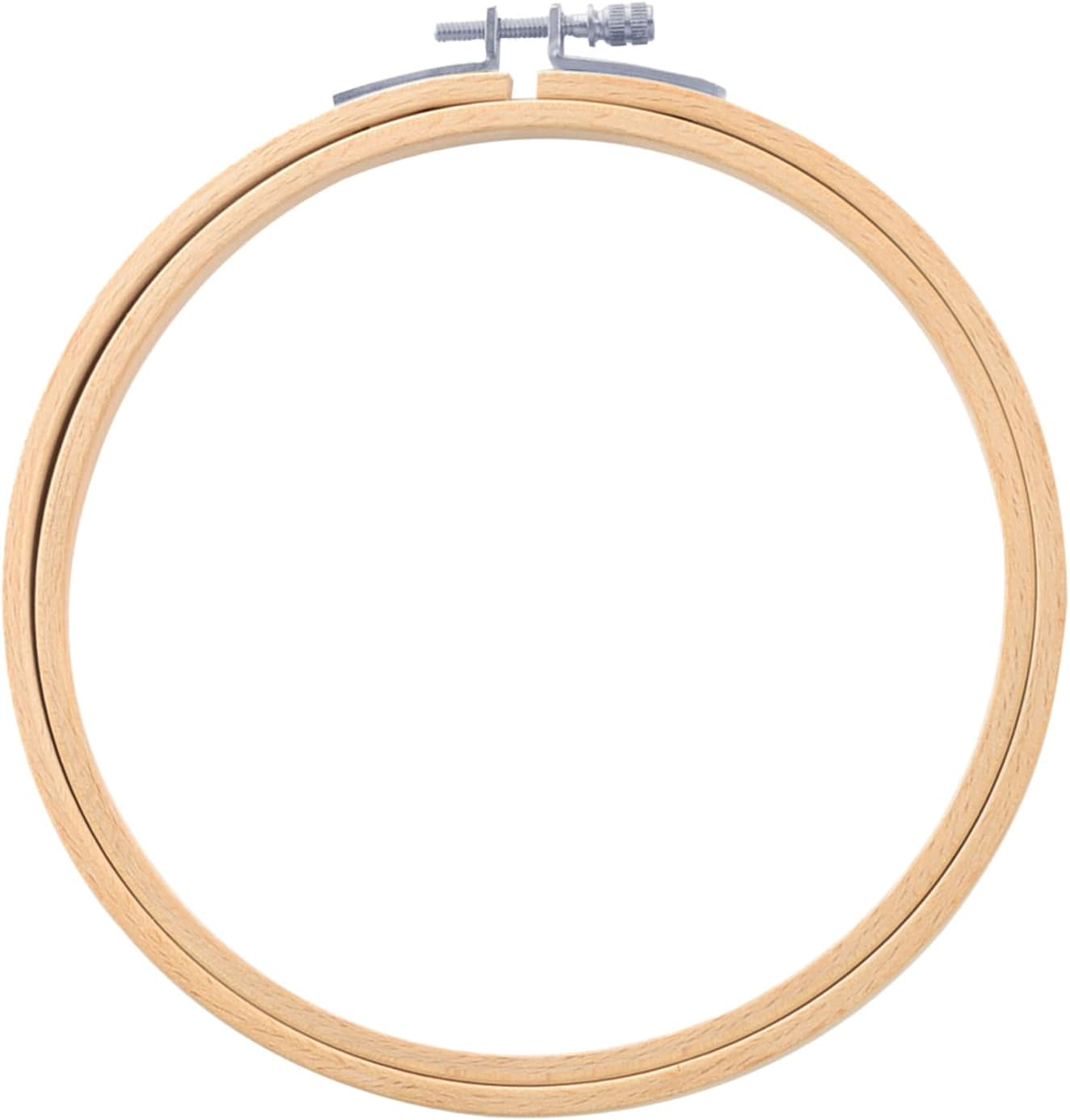 10 Inch 1 Piece Wooden Embroidery Hoops Bamboo Circle Cross Stitch Hoop ...