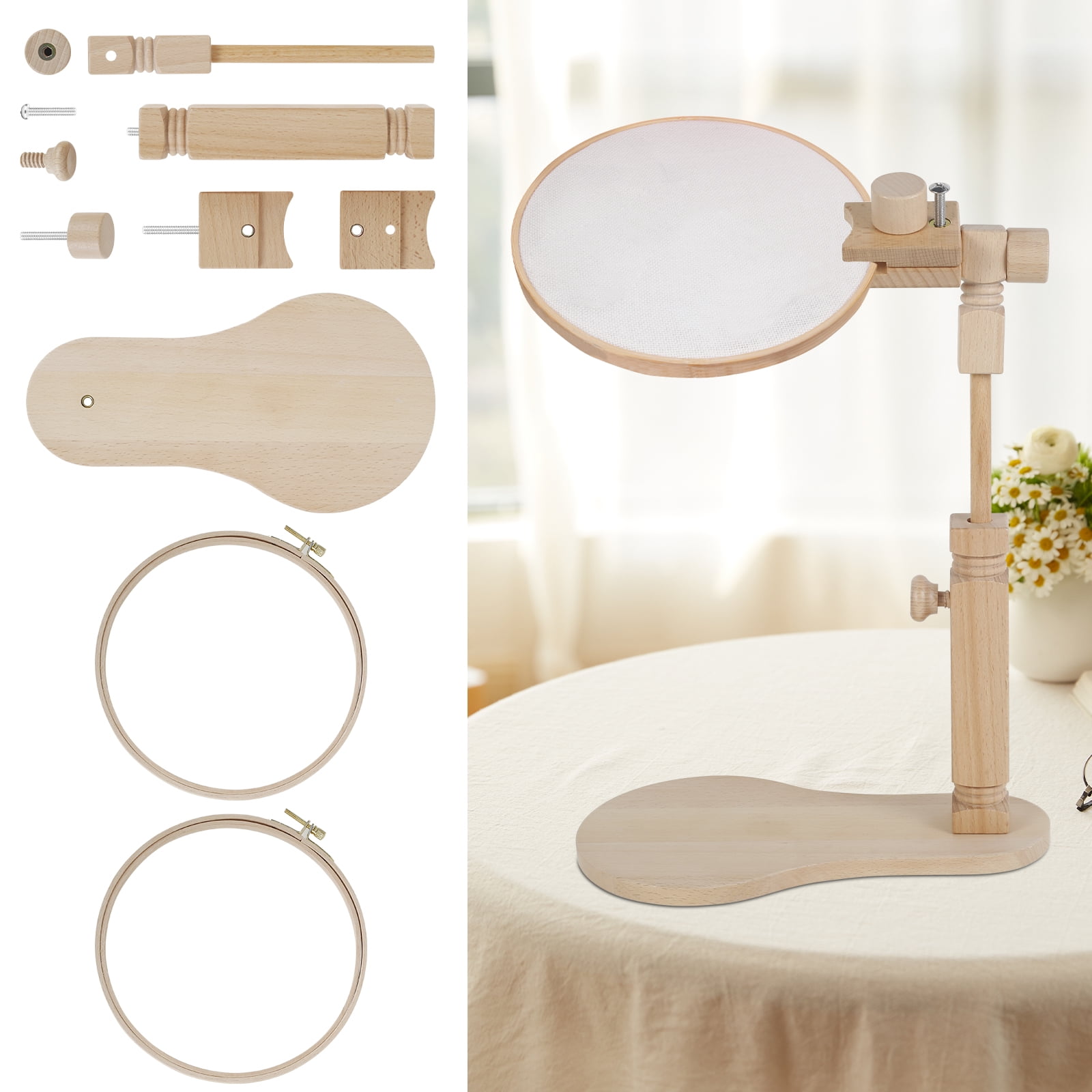 Wood Embroidery Stand Sturdy and Robust Tabletop Embroidery Stand Adjustable Embroidery Stand ...