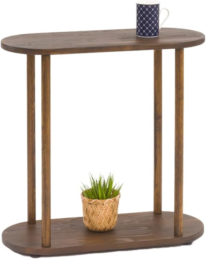 Wood End Tables, Skinny Side Table for Bedroom, Slim Bedside, Narrow ...