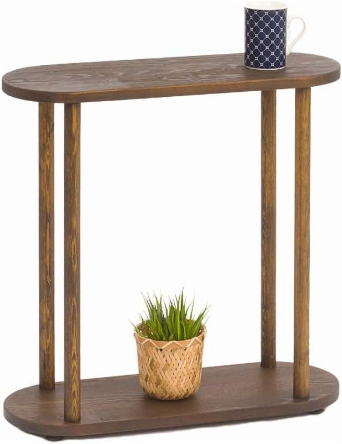 Wood End Tables, Skinny Side Table for Small Bedroom, Slim Bedside ...