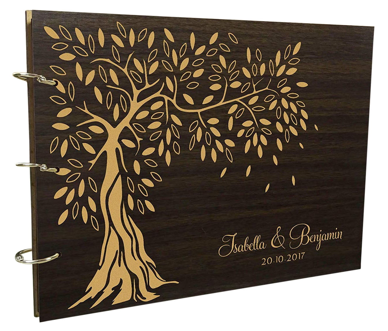 Wood Engraved Custom Scrapbook Personalized Handmade Tree Design ...