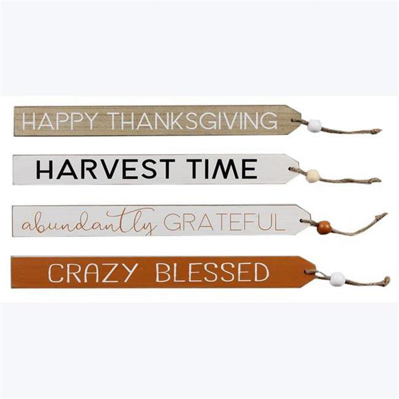 Wood Fall Traditional Long Tabletop Block Sign, Assorted Color - 4 ...