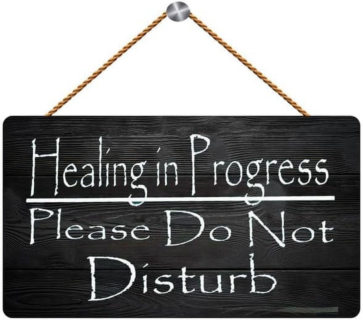 Wood Family Signs Wall Decor Healing In Progress Please Do Not Disturb ...