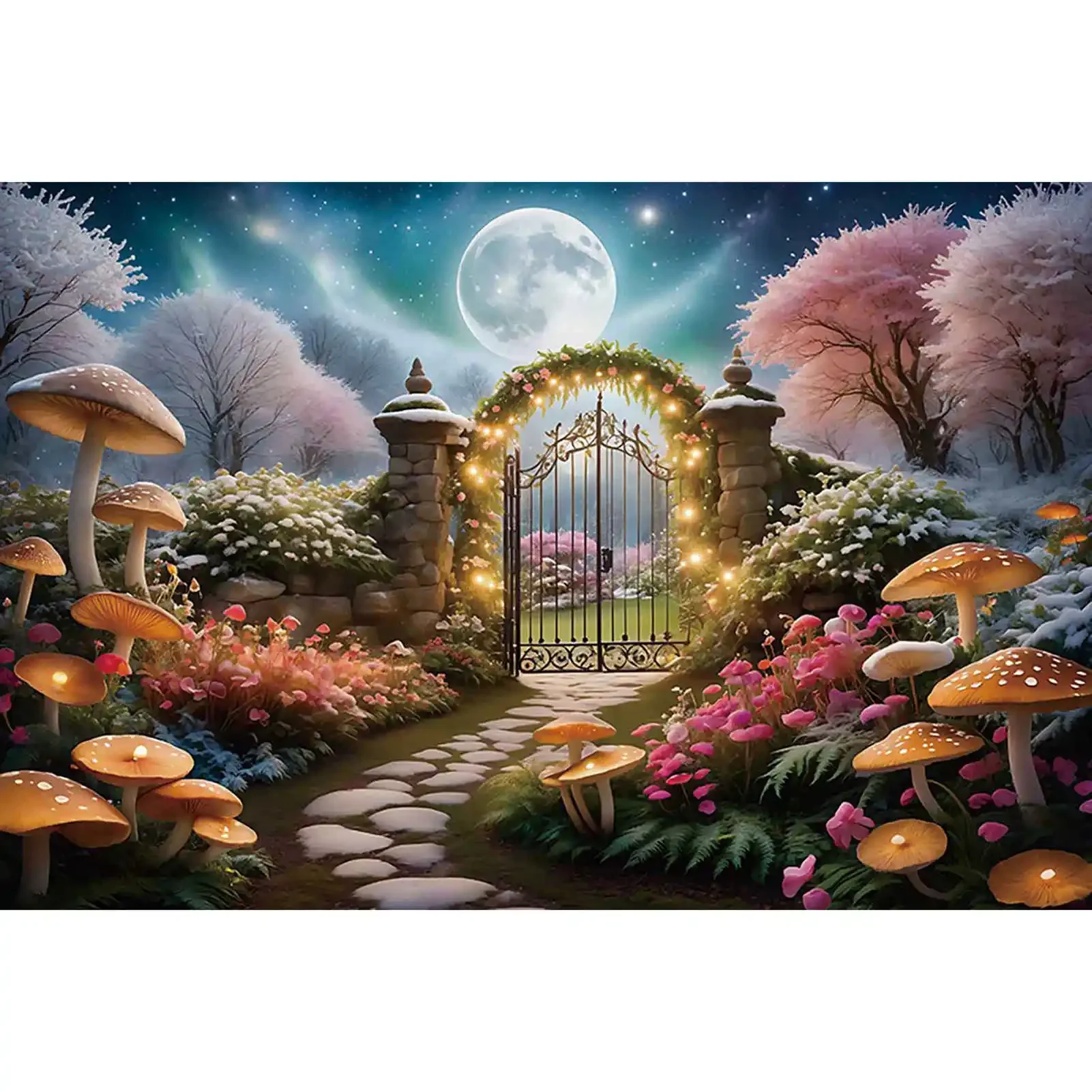 Wood Fce Flower Grass Wall Backdrop Spring Greery Background Childr ...