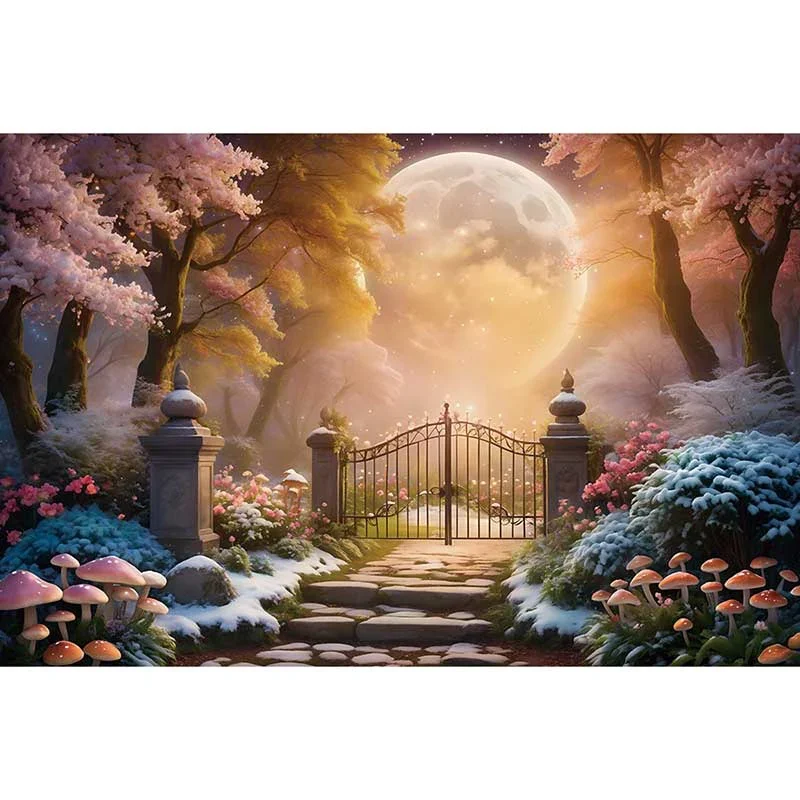 Wood Fce Flower Grass Wall Backdrop Spring Greery Background Childr ...