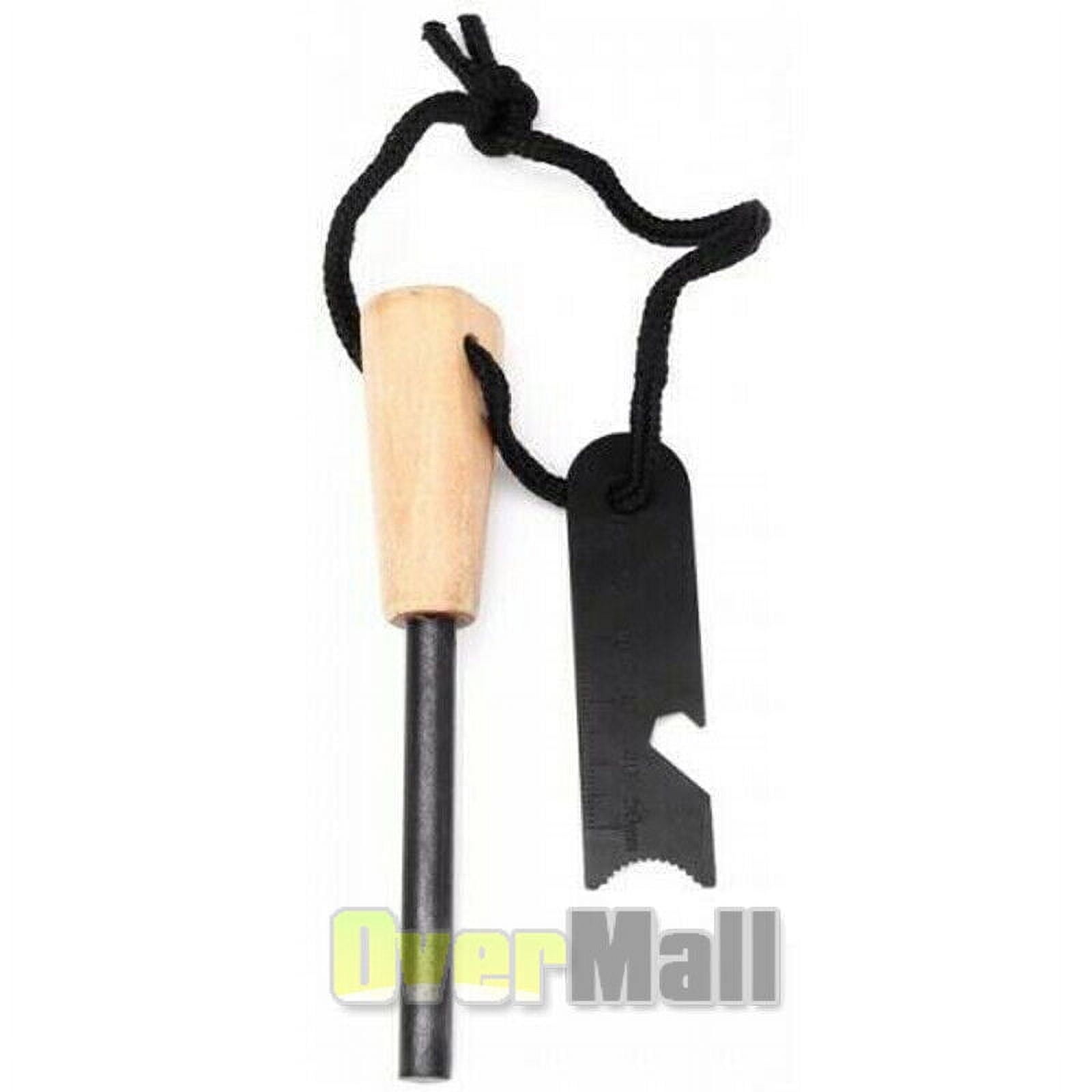Wood Ferro rod Fire Starter & Steel Striker, Survival Firesteel ...