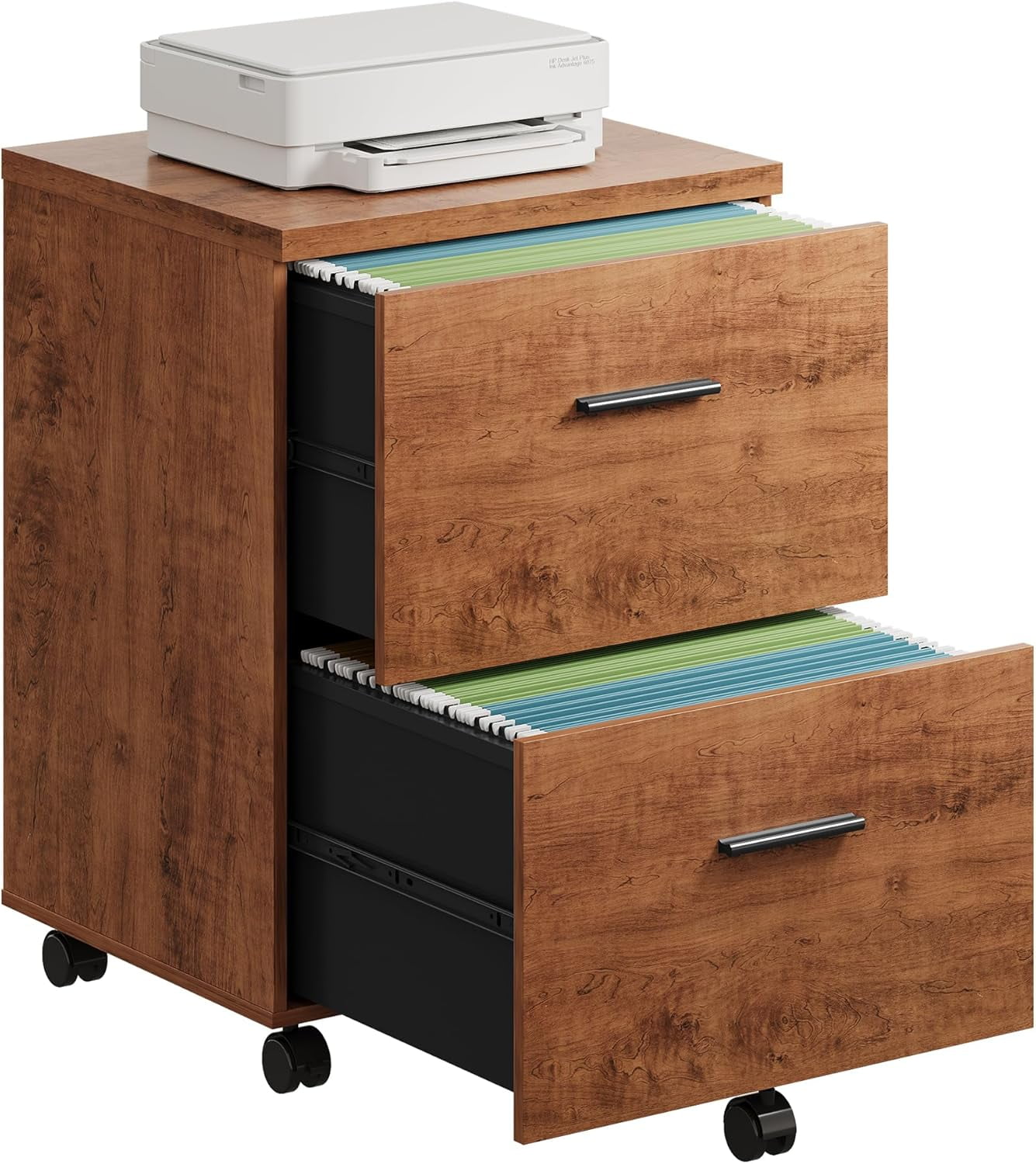 Wood File Cabinet, 2 Drawer Filing Cabinet for Home Office, Vertical ...