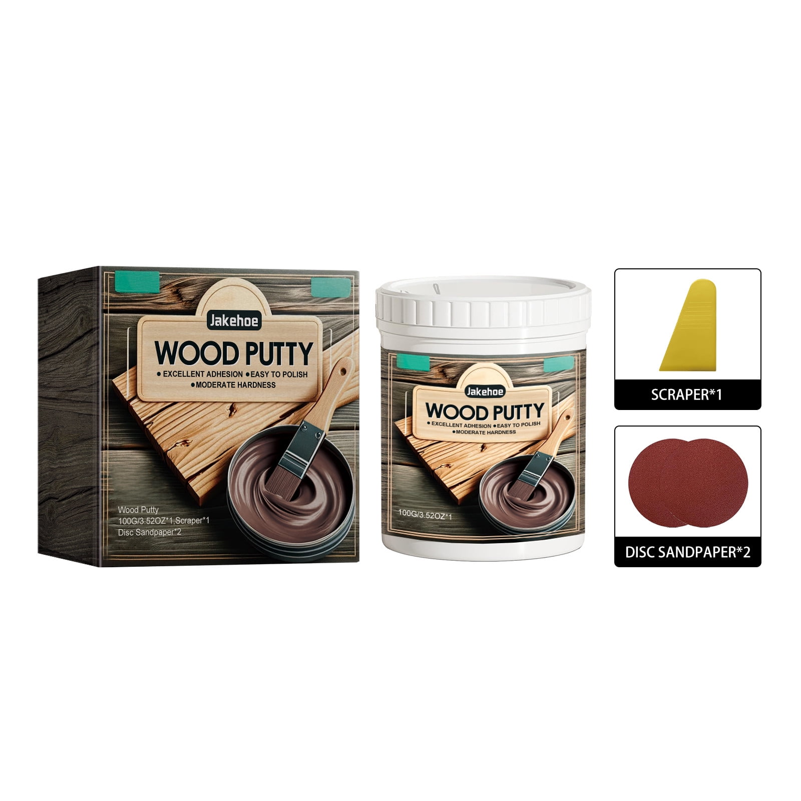 Wood Filler Furniture Repair Paste, 100g Putty, Scratch Repair, Wood ...