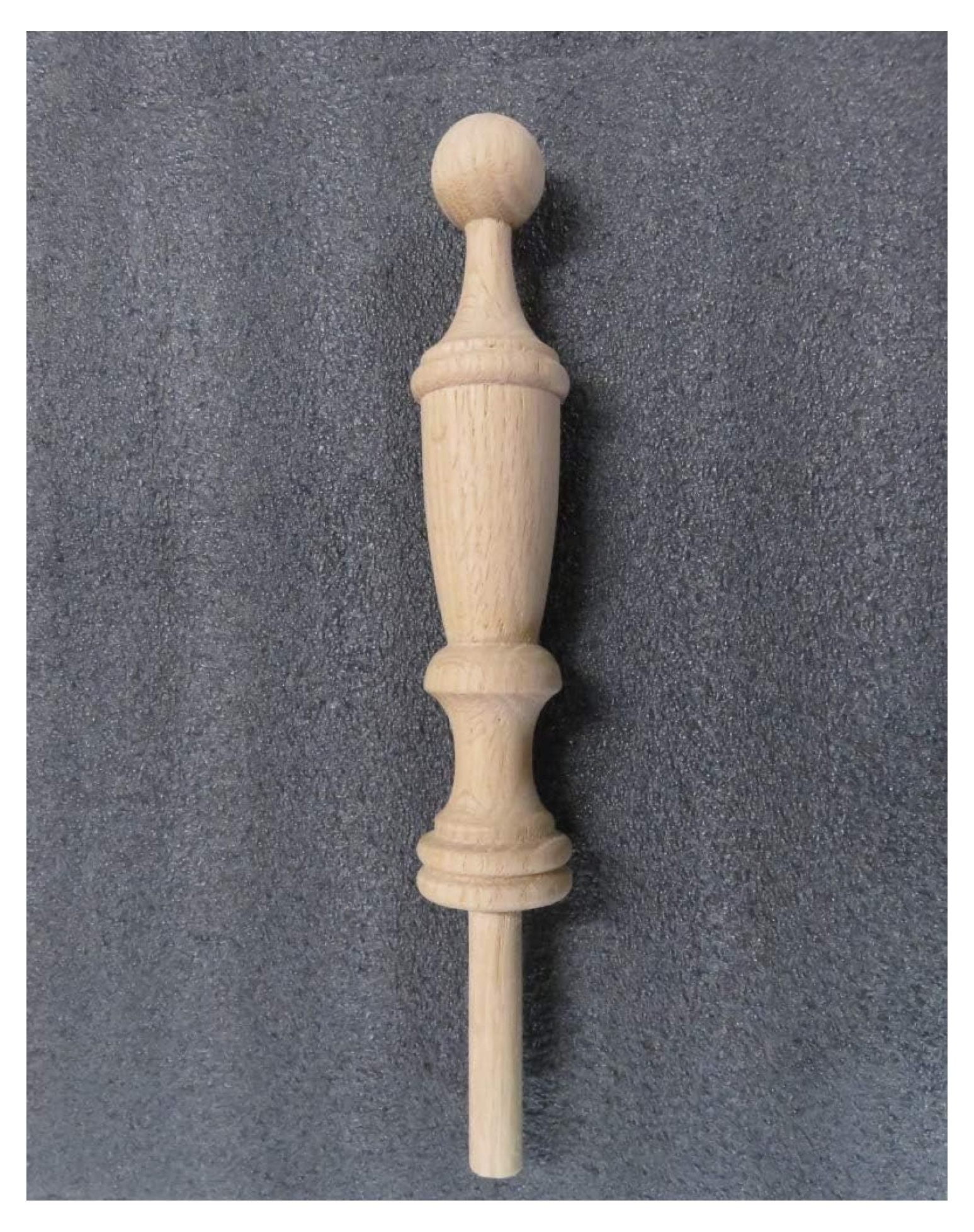 Wood Finial 7 x 1/3/8 x 1 1/4 Choice: Oak,Cherry,Maple,Mahogany,Walnut ...