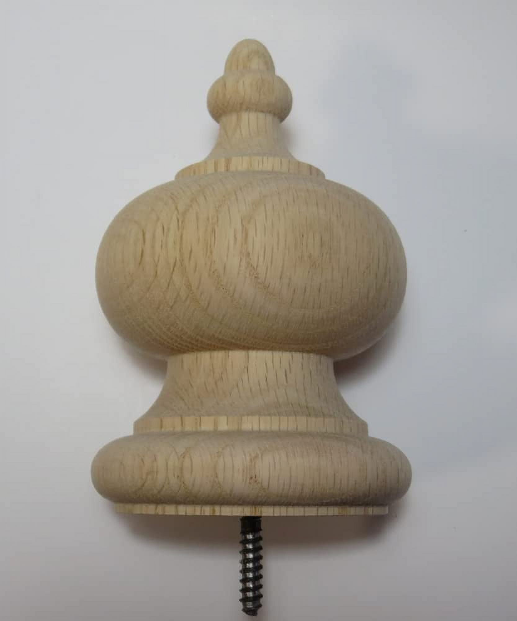 Wood Finial. Newel Stair Post. Bed. 5.5 x 3.5 x 2 15/16 Oak, Maple Cherry Mahogany Walnut #64 ...